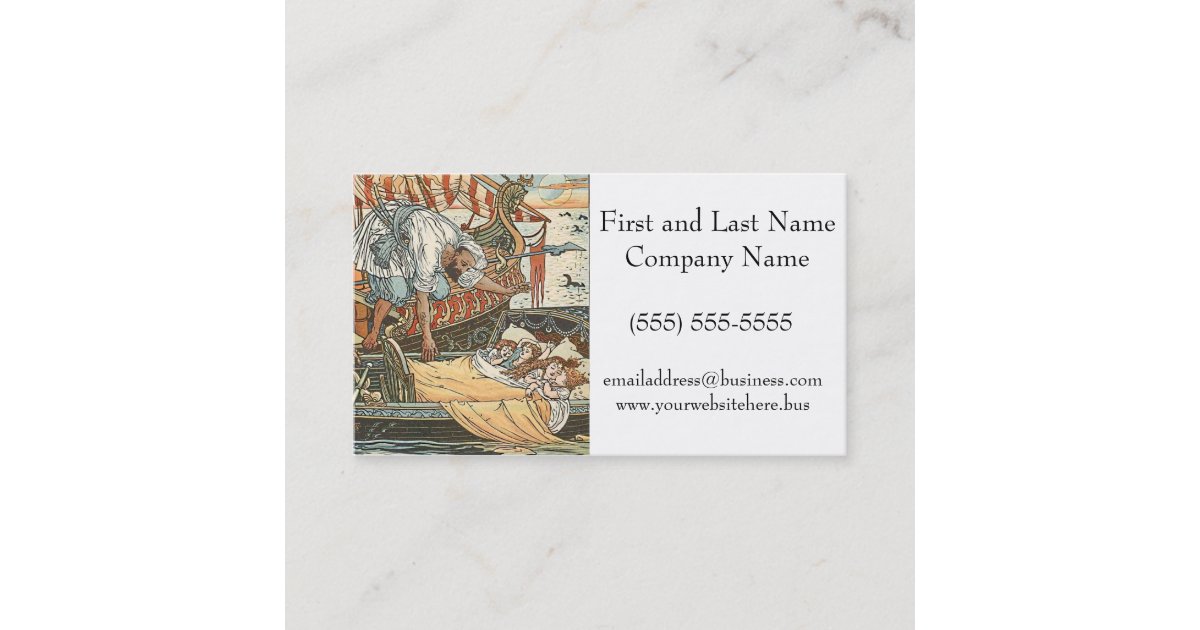 Little Princesses Baby Girl Fairy Tale Cartoon Business Card | Zazzle