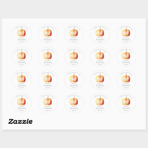 Little Pumpkin 1st Birthday Classic Round Sticker | Zazzle