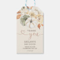 Little Pumpkin Autumn Baby Shower Favor Gift Tags | Zazzle