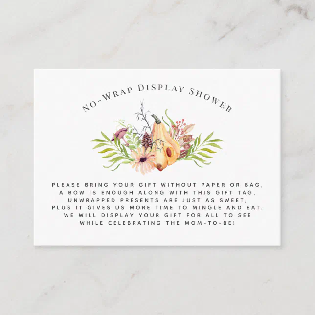 Little Pumpkin | Display Shower Invitation Insert | Zazzle
