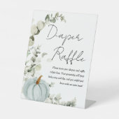 Little Pumpkin Fall Baby Shower Diaper Raffle Sign | Zazzle