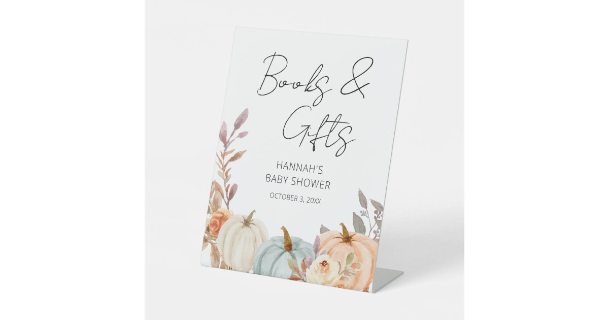 Little Pumpkin Fall Baby Shower Gifts Sign | Zazzle