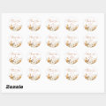 Little pumpkin fall baby shower thank you classic round sticker | Zazzle