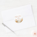Little pumpkin fall baby shower thank you classic round sticker | Zazzle