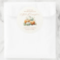 Little Pumpkin Fall Baby Shower Thank You Favor Classic Round Sticker ...