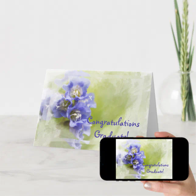 Little Purple Flowers Graduation Congratulations Card | Zazzle