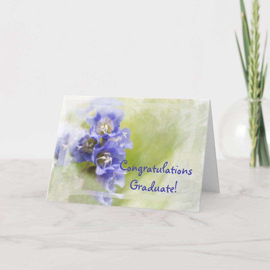 Little Purple Flowers Graduation Congratulations Card | Zazzle