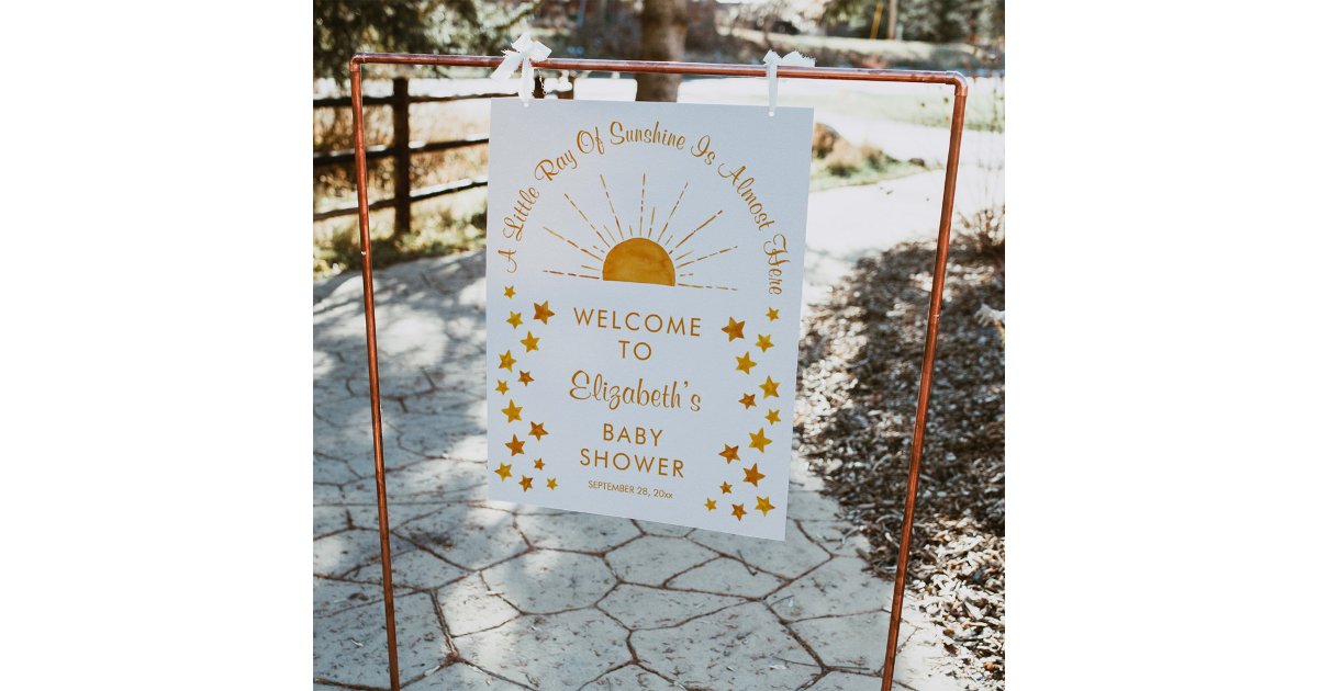 Little Ray Of Sunshine Gender Neutral Welcome Sign | Zazzle