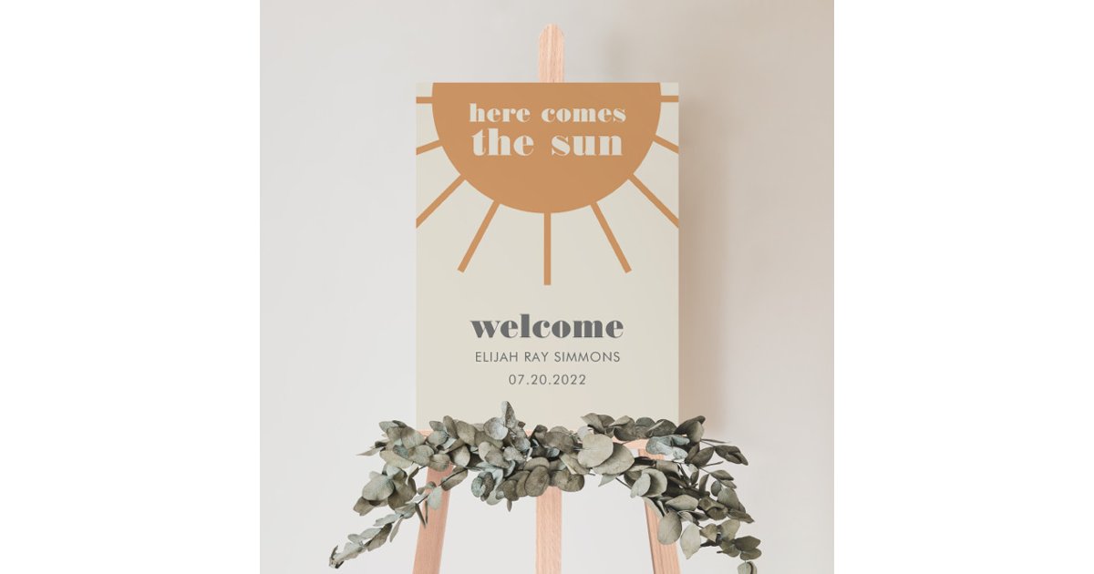 Little Ray of Sunshine Vintage Welcome Foam Board | Zazzle