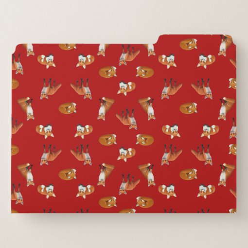 Little Red Foxes File Folders | Zazzle