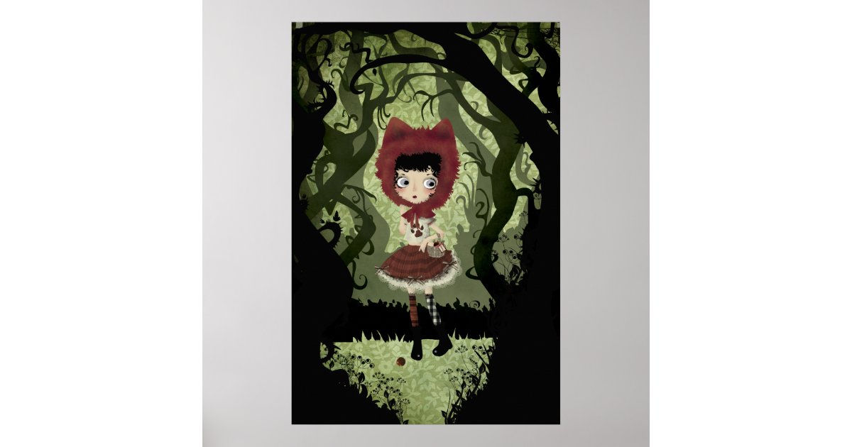 Little Red Riding Hood Card Poster | Zazzle