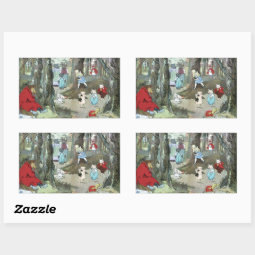 Little Red Riding Hood: End Pages Rectangular Sticker | Zazzle