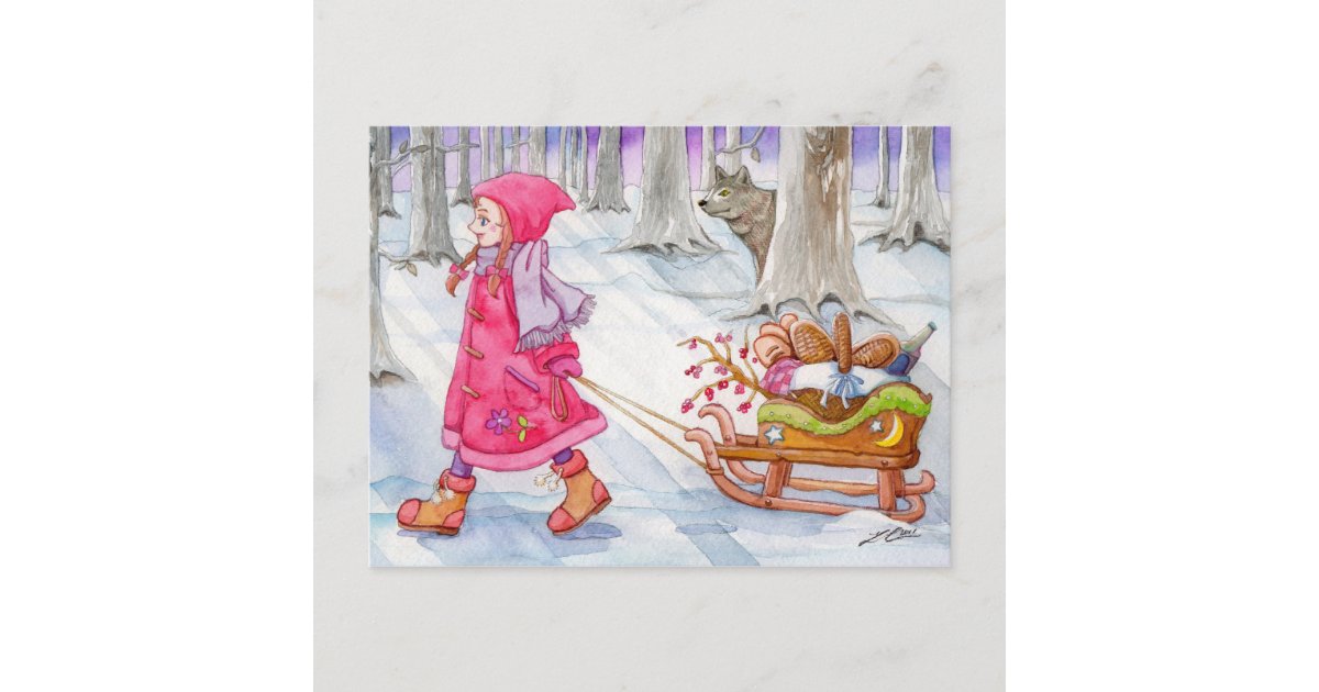 Little Red Riding Hood Post Card | Zazzle