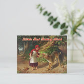 Little Red Riding Hood & the Big Bad Wolf Postcard | Zazzle