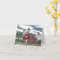 Little Red Schoolhouse Blank Note Cards | Zazzle
