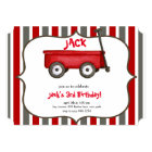 Little Red Wagon Photo Birthday Party Invitations | Zazzle.com
