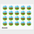 Little Red Wagon Classic Round Sticker | Zazzle