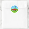 Little Red Wagon Classic Round Sticker | Zazzle