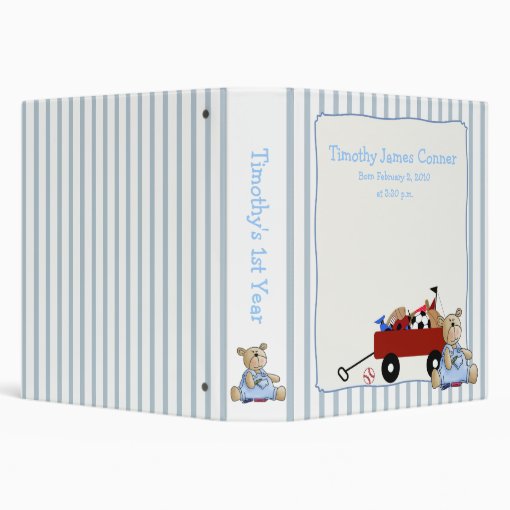 Little Red Wagon Teddy Bear Binder | Zazzle