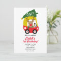 Little Reindeer Red Car Christmas Tree Kids Party Invitation | Zazzle