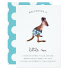 Little Roo in aqua (custom text) Invitation | Zazzle.com