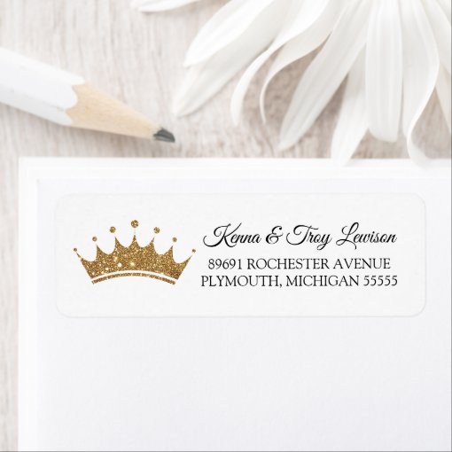 Little Royal Crown Prince or Princess Address Label | Zazzle