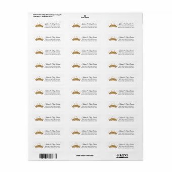 Little Royal Crown Prince or Princess Address Label | Zazzle