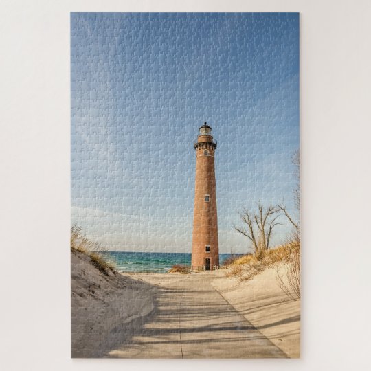 Little Sable Point Lighthouse on Lake Michigan Jigsaw Puzzle | Zazzle.com