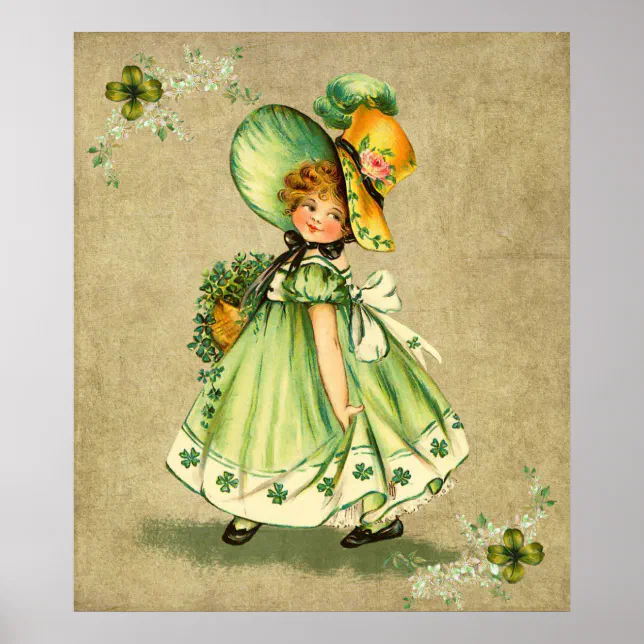 Little Saint Patty's Day Girl- Print | Zazzle