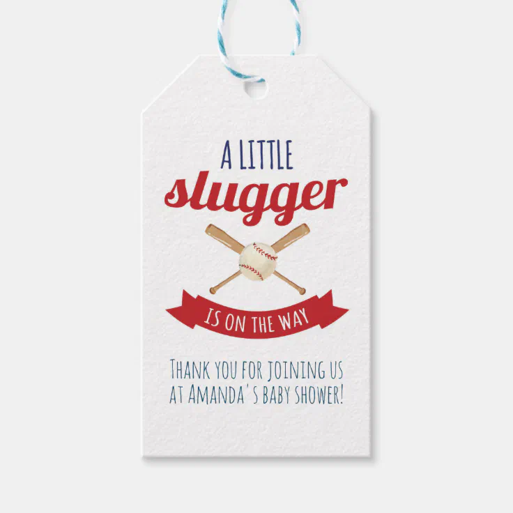 Little Slugger Favor Tag | Zazzle