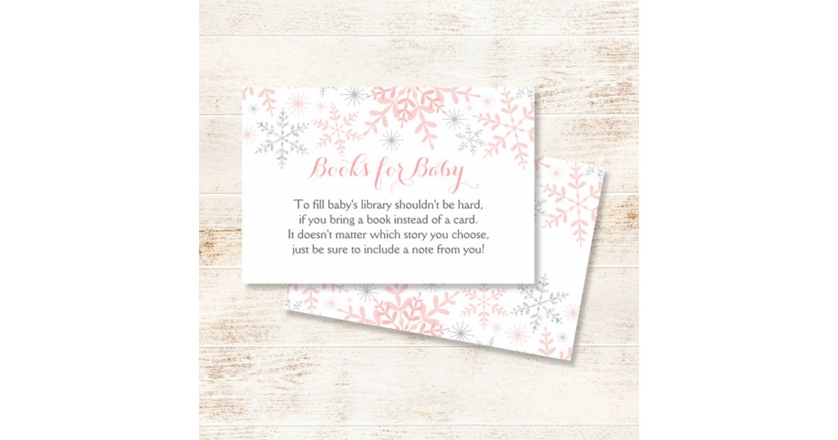 Little Snowflake Baby Shower Bring a Book | Zazzle