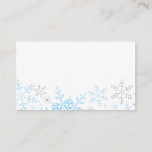 Little Snowflake Baby Shower Diaper Raffle Ticket Enclosure Card | Zazzle