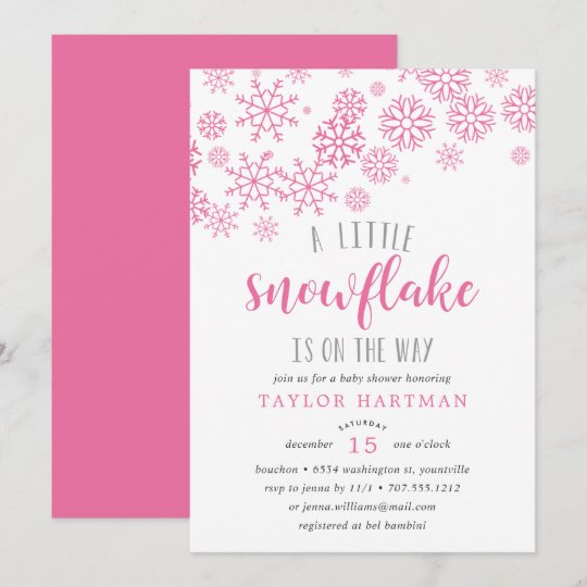 Little Snowflake Baby Shower Invitation | Zazzle.com