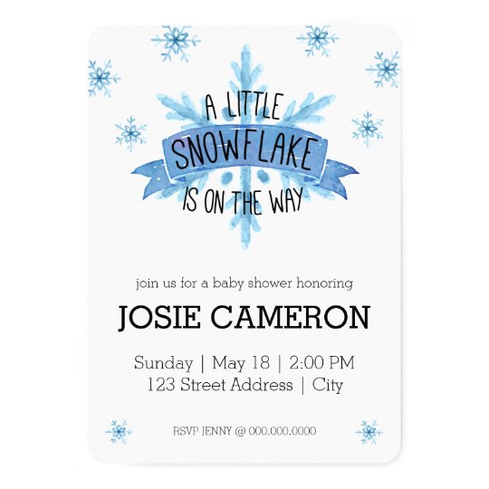 Little Snowflake Baby Shower Invitation | Zazzle.com