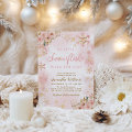 Little Snowflake Pink Winter Girl Baby Shower Invitation | Zazzle