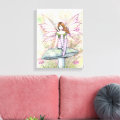 Little Spring Fae Fairy Art by Molly Harrison Canvas Print | Zazzle