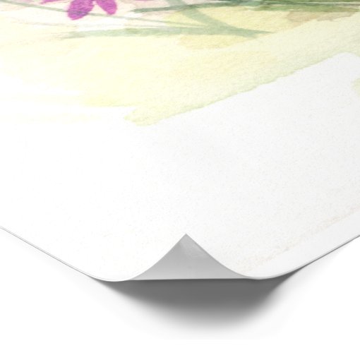 Little Spring Fae Fairy Watercolor Illustration Poster | Zazzle