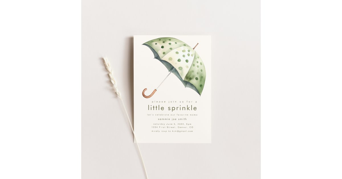 Little Sprinkle Baby Shower Invitation | Zazzle