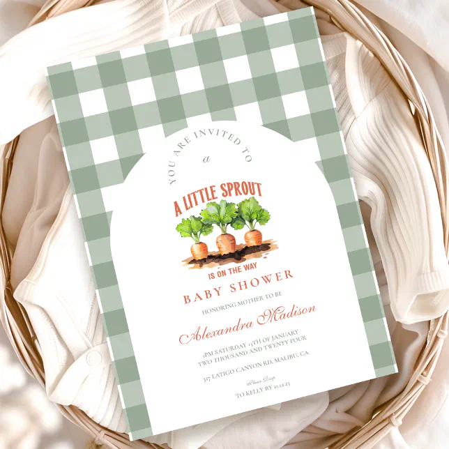 Little Sprout Baby Shower Invitation | Zazzle
