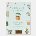 Little Sprout Baby Shower Neutral Welcome Sign | Zazzle