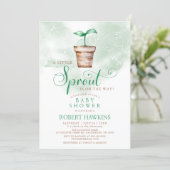 Little Sprout is on the Way Garden Baby Shower Invitation | Zazzle