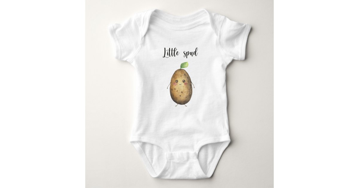 Little spud Baby Shower Baby Bodysuit | Zazzle