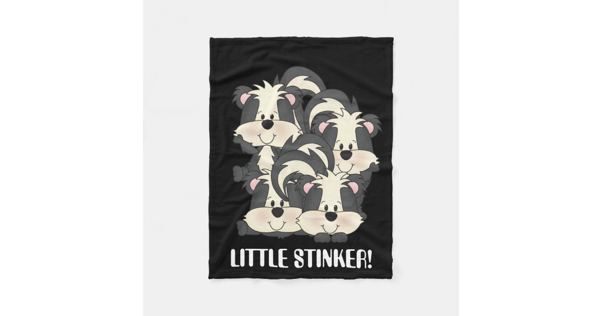 Little Stinker skunk baby fleece blanket | Zazzle