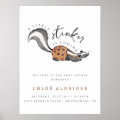 Little Stinker Woodland Animal Welcome Sign Poster | Zazzle