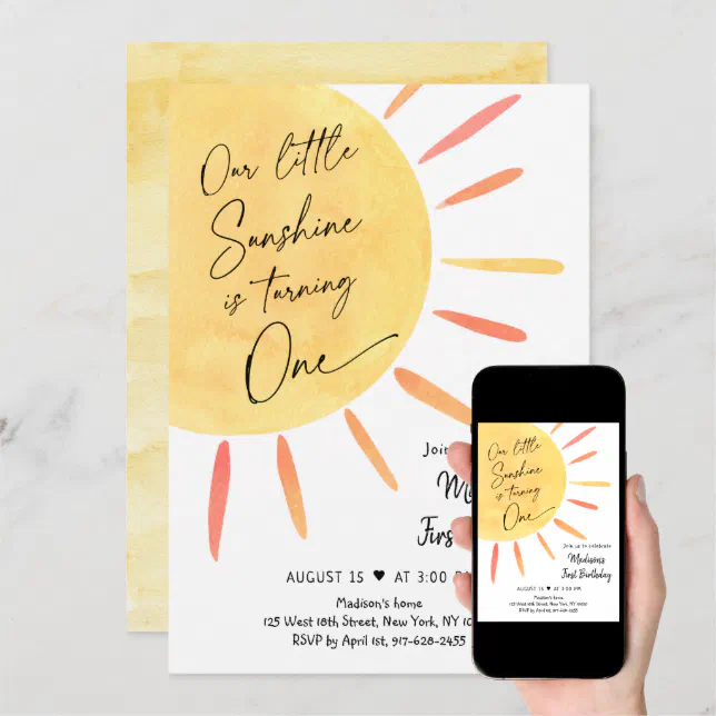Little Sunshine Boho Birthday Invitation | Zazzle