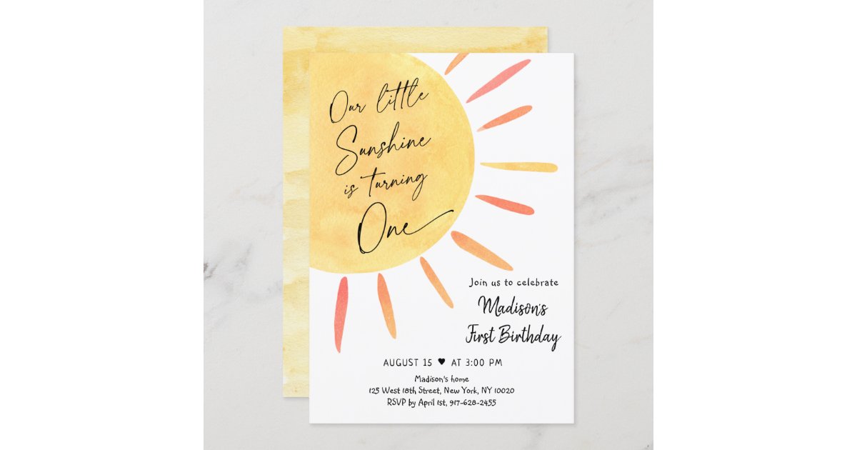 Little Sunshine Boho Birthday Invitation | Zazzle