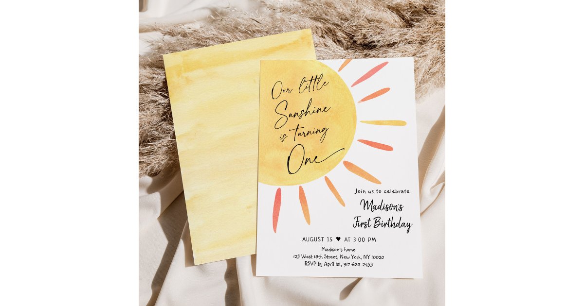 Little Sunshine Boho Birthday Invitation | Zazzle