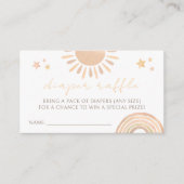Little sunshine sun baby shower diaper raffle enclosure card | Zazzle