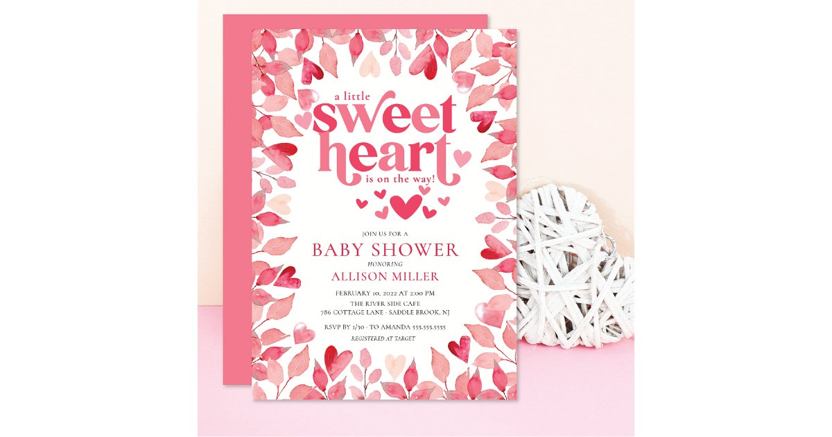 Little Sweetheart Baby Shower Invitation | Zazzle