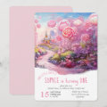 Little Sweetie Fairtytale Candy Land 1st Birthday Invitation | Zazzle